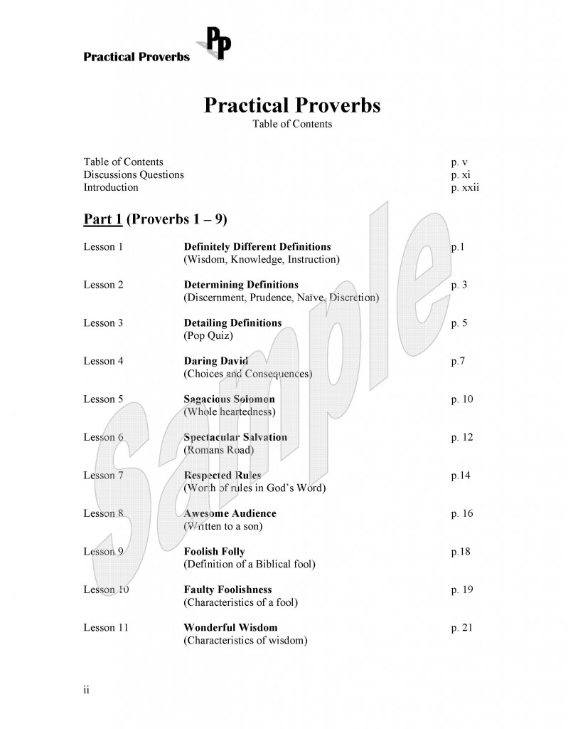Practical Proverbs for Older Students KJV - Abiding Truth Ministry